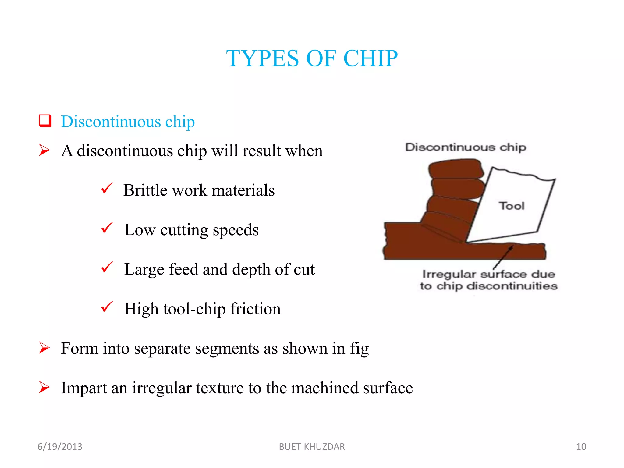 Mechanics of chips formation | PPTX