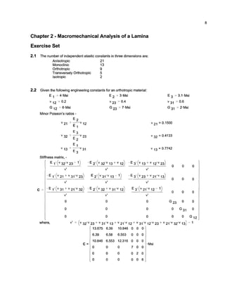 Solutions for Problems: Mechanics of Composite Materials, 2nd Edition ...