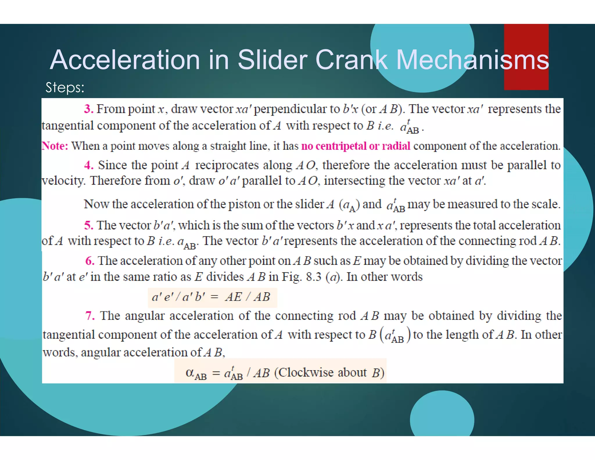 Relative Velocity Method for Velocity and Acceleration analysis | PDF
