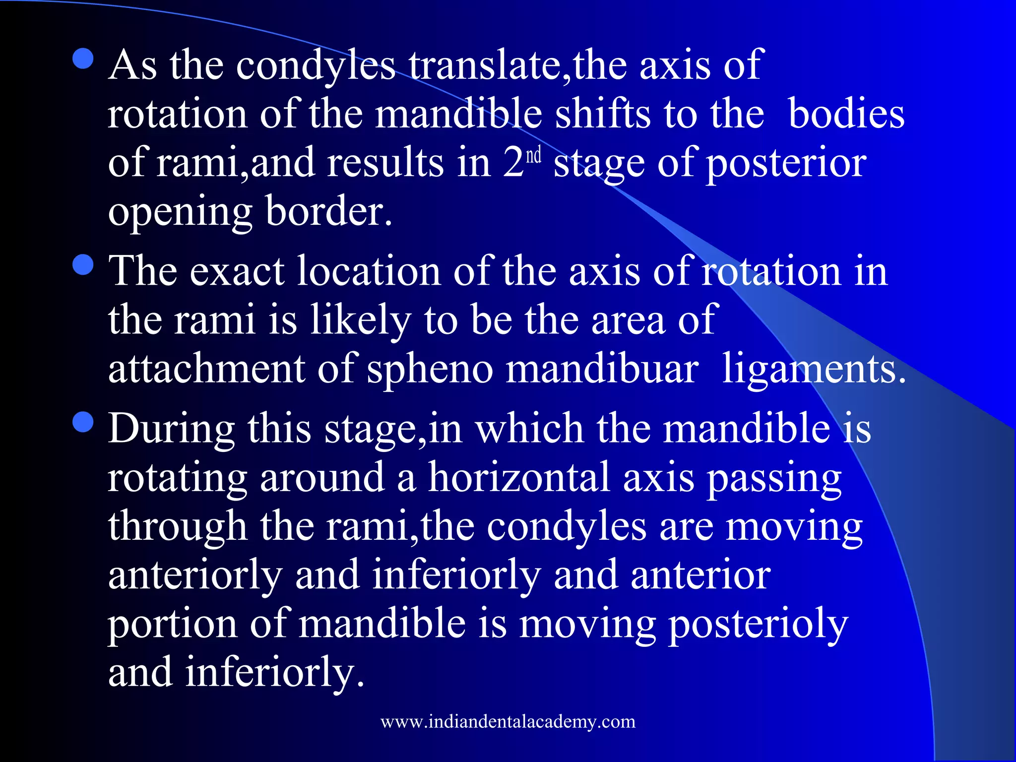 Mechanics of mandibular movement/ dental implant courses | PPT