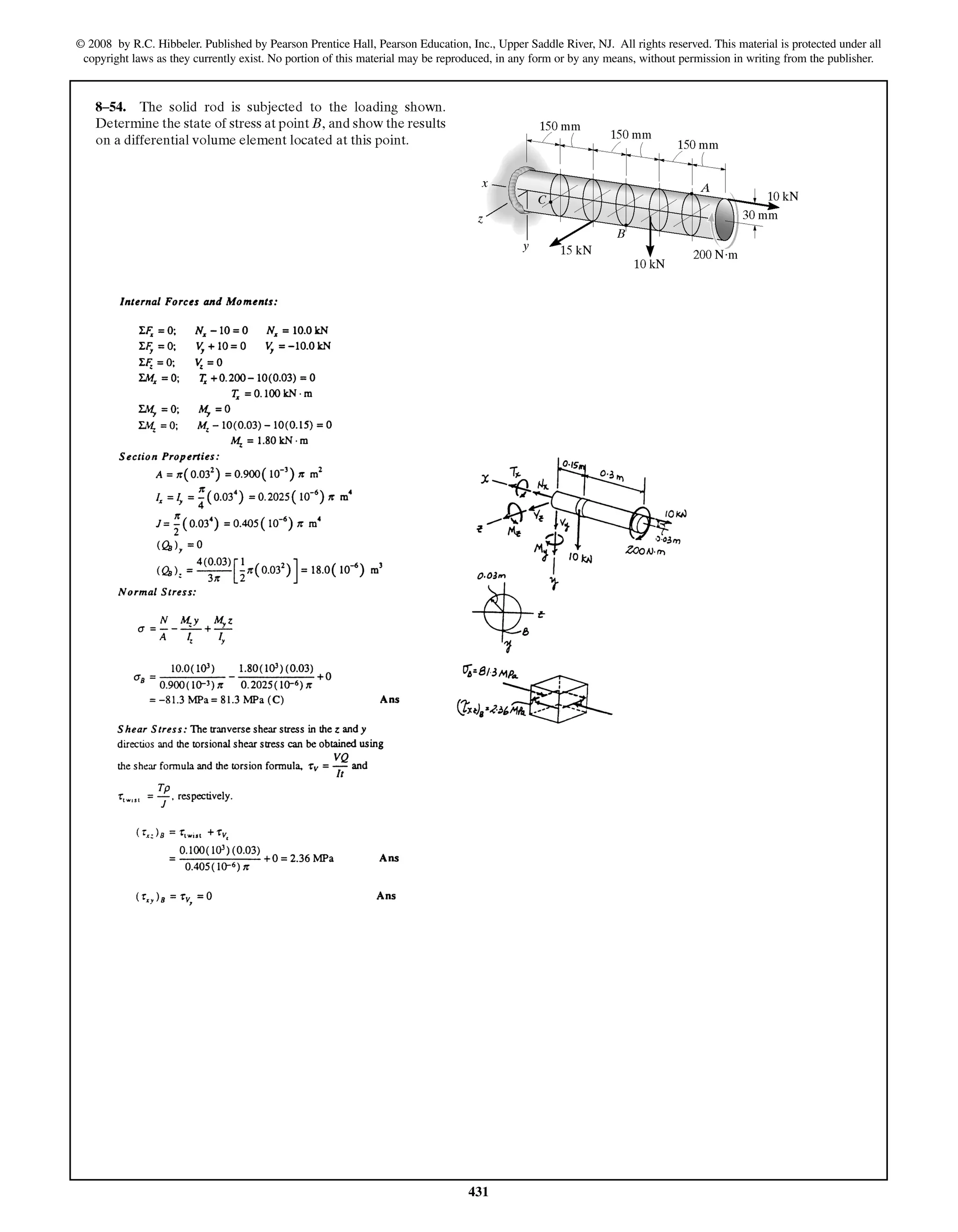 Mechanics of materials, 7 e ch 08 | PDF