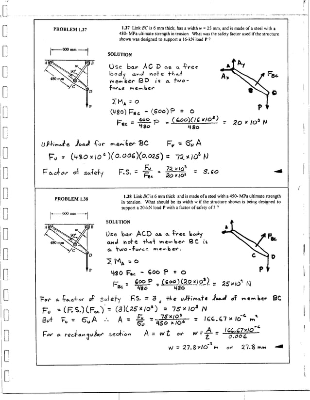Mechanics of materials solution manual (3 rd ed , by beer, johnston ...