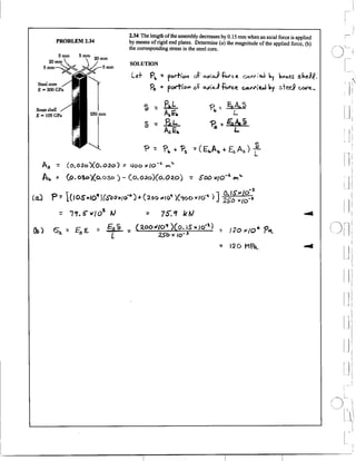 Mechanics of materials solution manual (3 rd ed , by beer, johnston ...