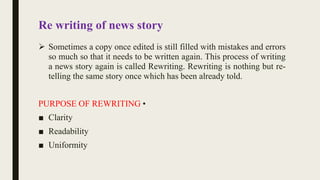 Mechanics of news editing | PPTX