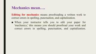 Mechanics of news editing | PPTX