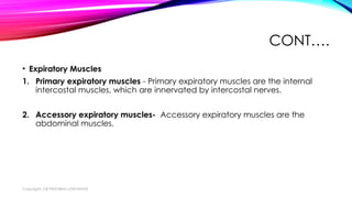 Physiology of Respiration-Mechanics of Respiration | PPTX