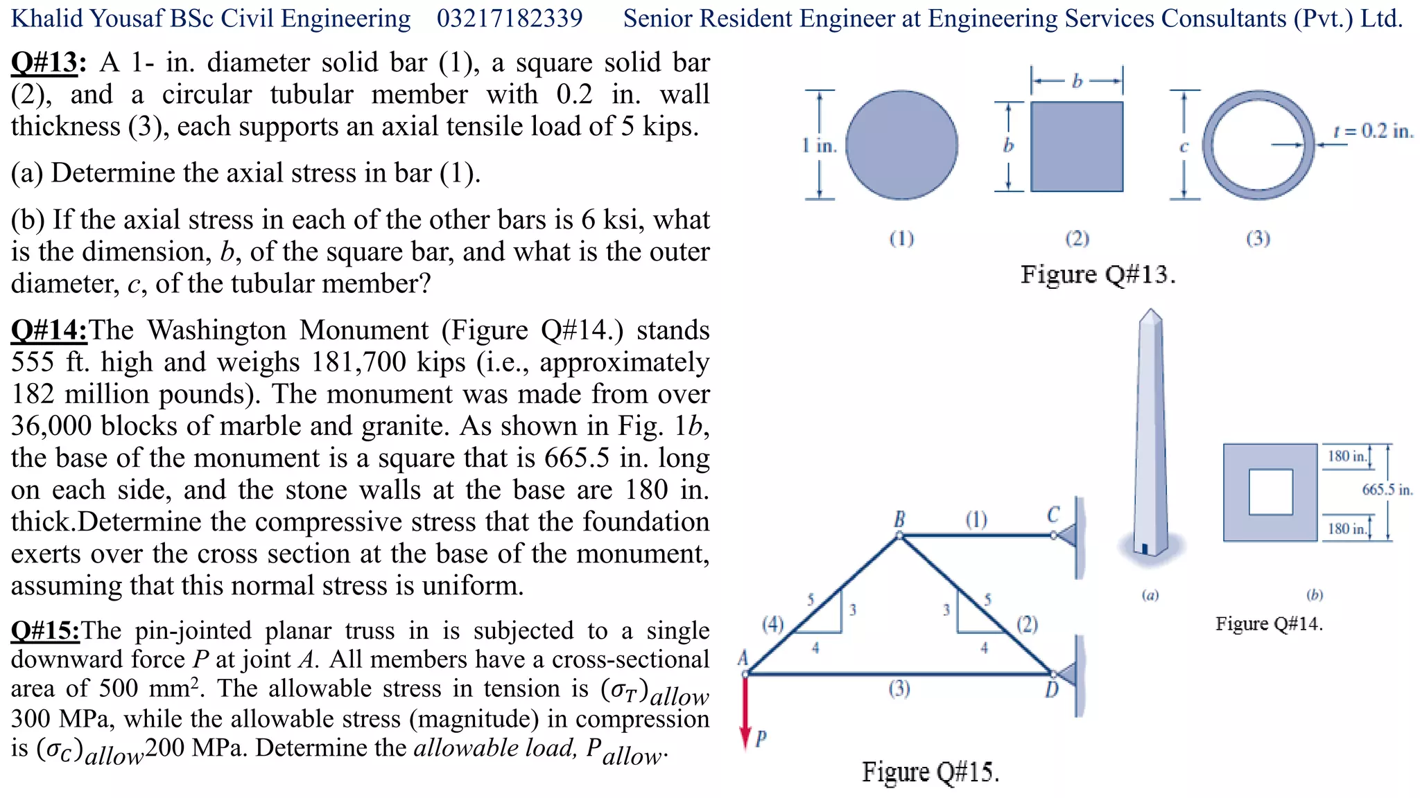 Mechanics of solids 1 lecture-1 | PDF