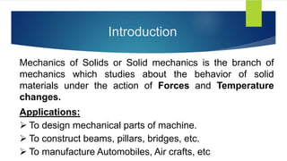 Mechanics Of Solids Pptx