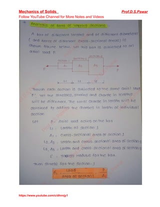 Mechanics of solids handwritten notes google docs | PDF