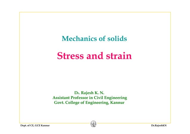 Mechanics of structures - module1 | PDF | Physics | Science