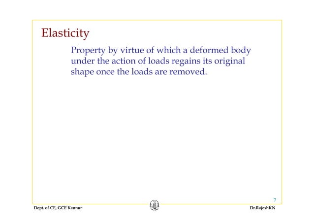 Mechanics of structures - module1 | PDF | Physics | Science