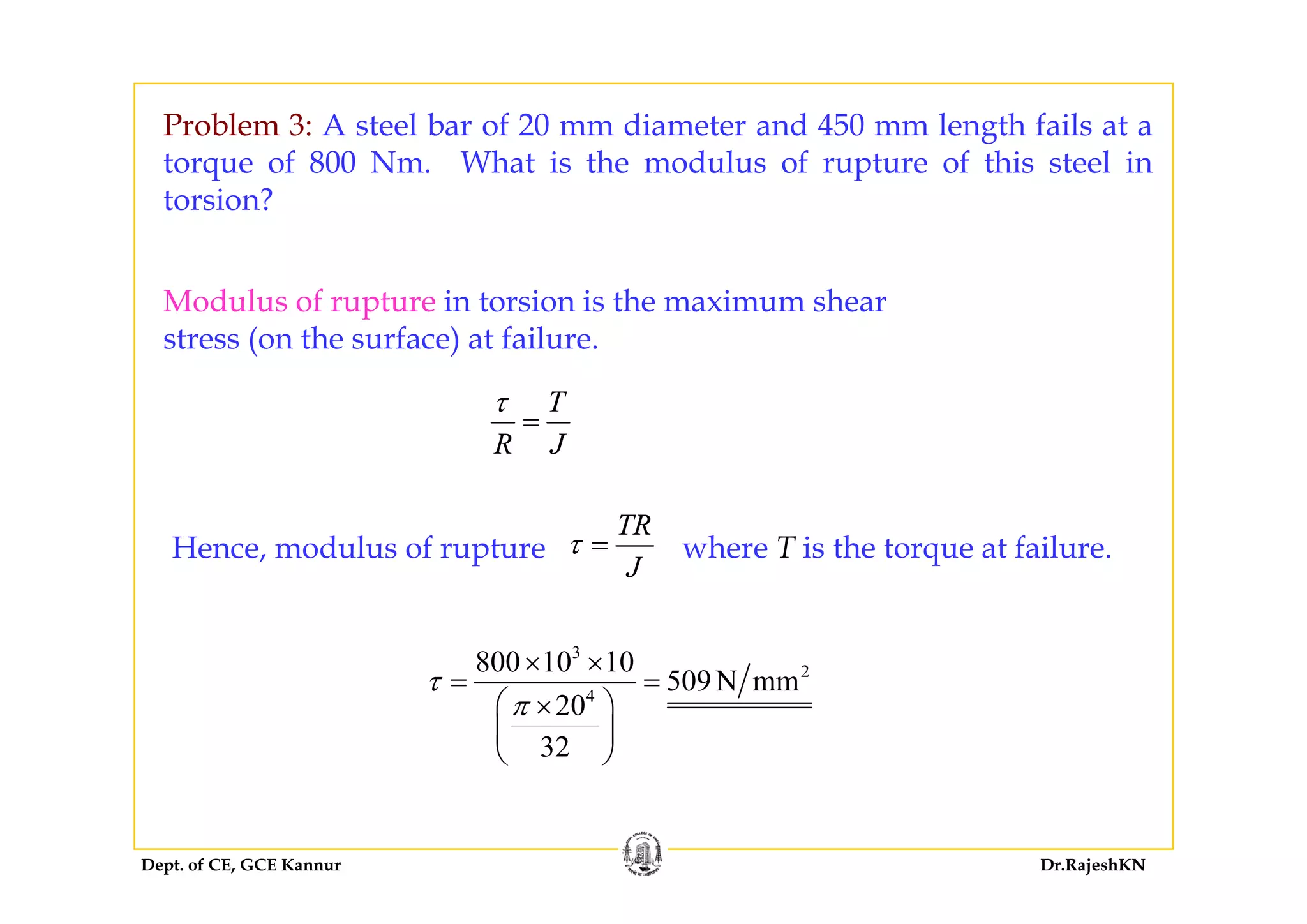 Mechanics of structures module2 | PDF