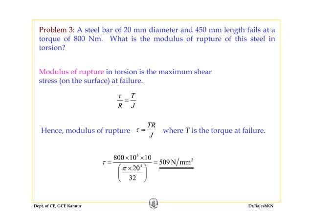 Mechanics of structures module2 | PDF