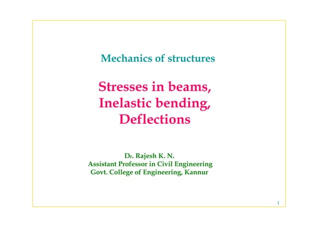 Mechanics of structures - module3 | PDF