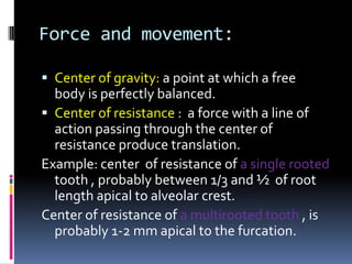 Mechanics of tooth movement | PPTX