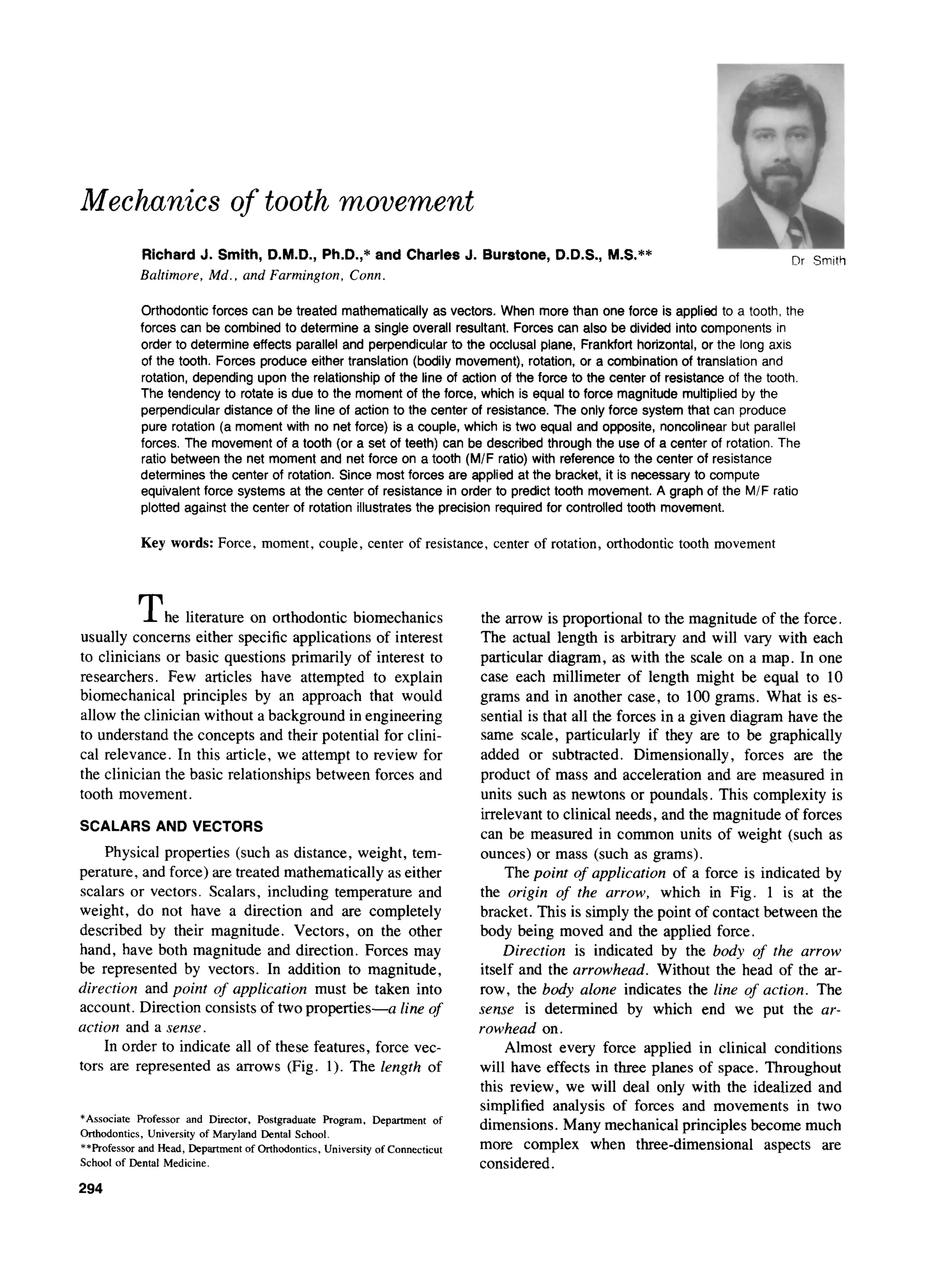 Mechanics of tooth movement | PDF