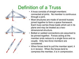 Mechanics of Trusses. Force Determination | PPT