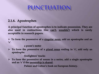 Mechanics Of Writing Chapter 3 (MLA) | PPTX