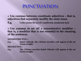 Mechanics Of Writing Chapter 3 (MLA) | PPTX
