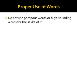 Mechanics of writing | PPT