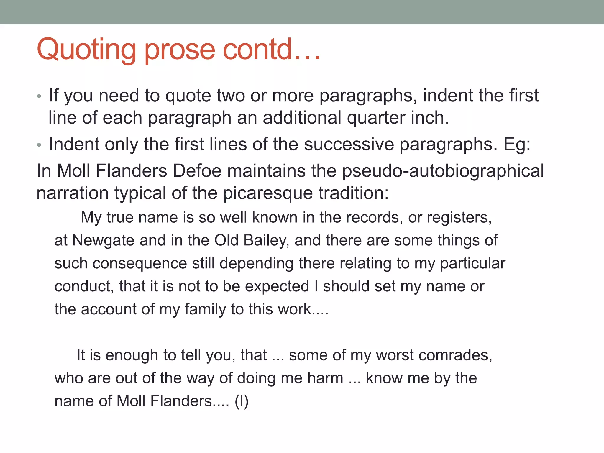 Mechanics of writing – mla (chapter 3 | PPTX