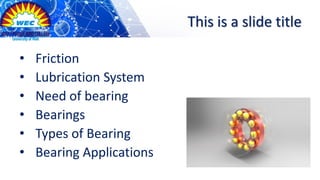 Bearing and it's applications | PDF