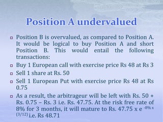 Mechanics & properties of options ii | PPTX