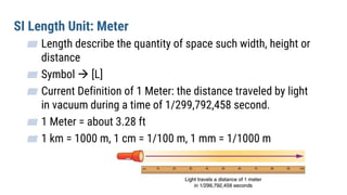Mechanics Chapter 1 units, base & derived quantities | PDF
