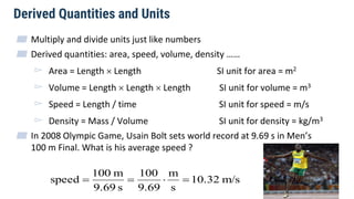 Mechanics Chapter 1 units, base & derived quantities | PDF