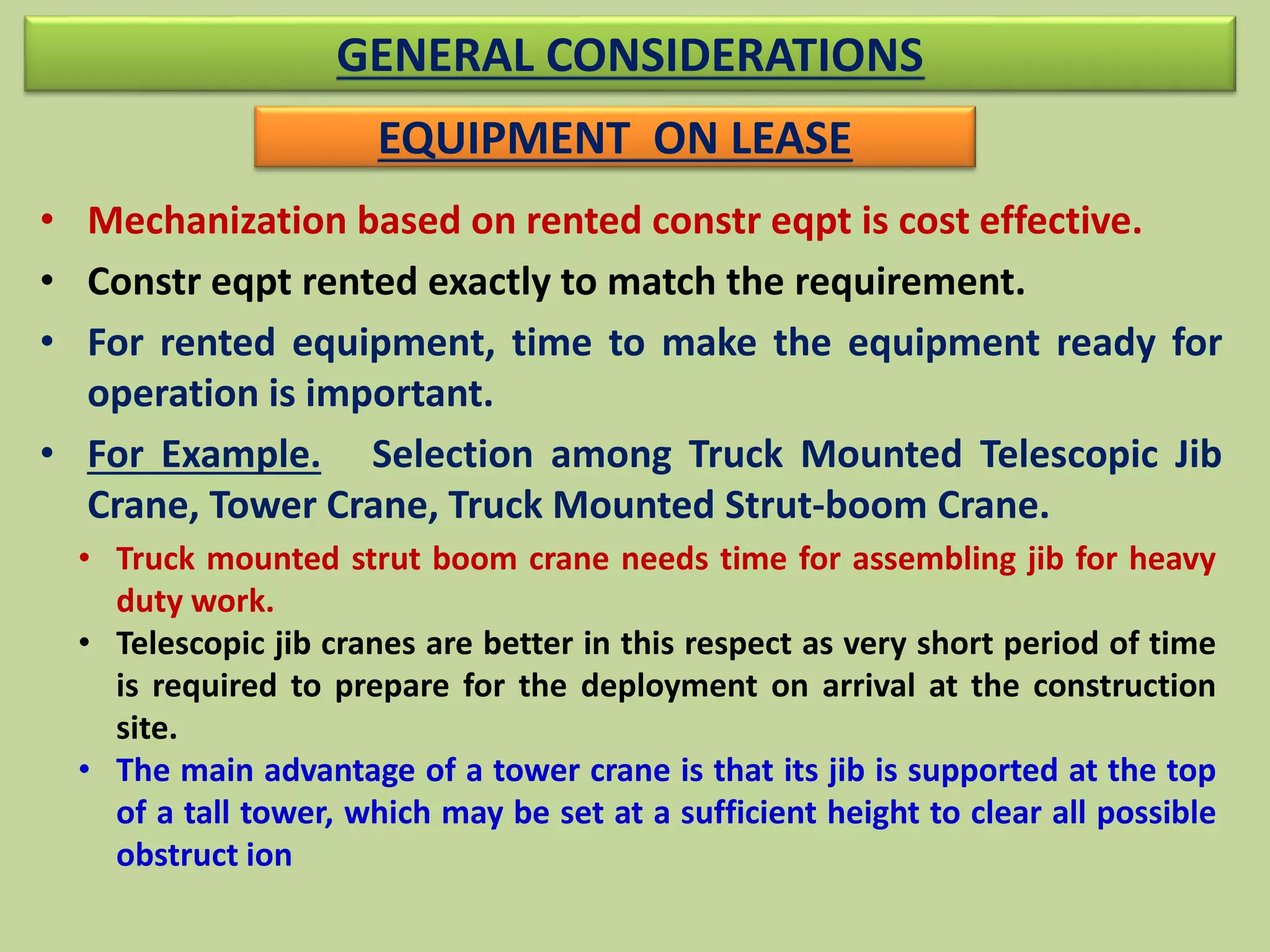 Mechanised construction | PPTX