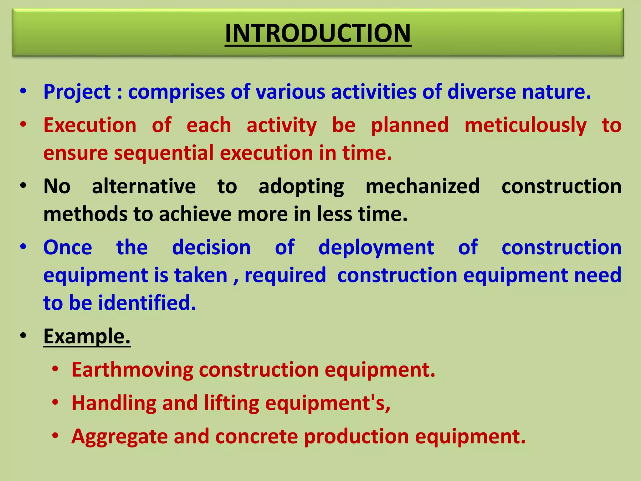 Mechanised construction | PPTX