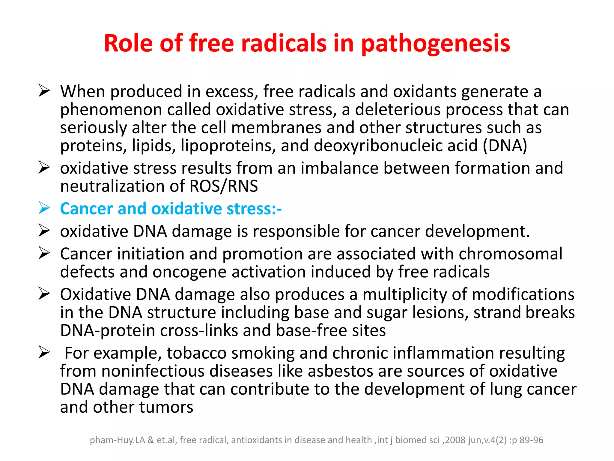 Mechanisim and generation of free radicals | PPTX