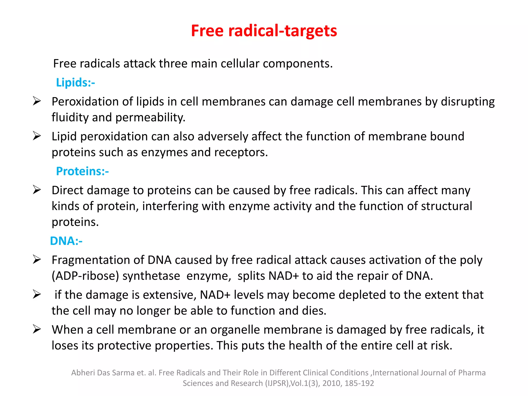 Mechanisim and generation of free radicals | PPTX