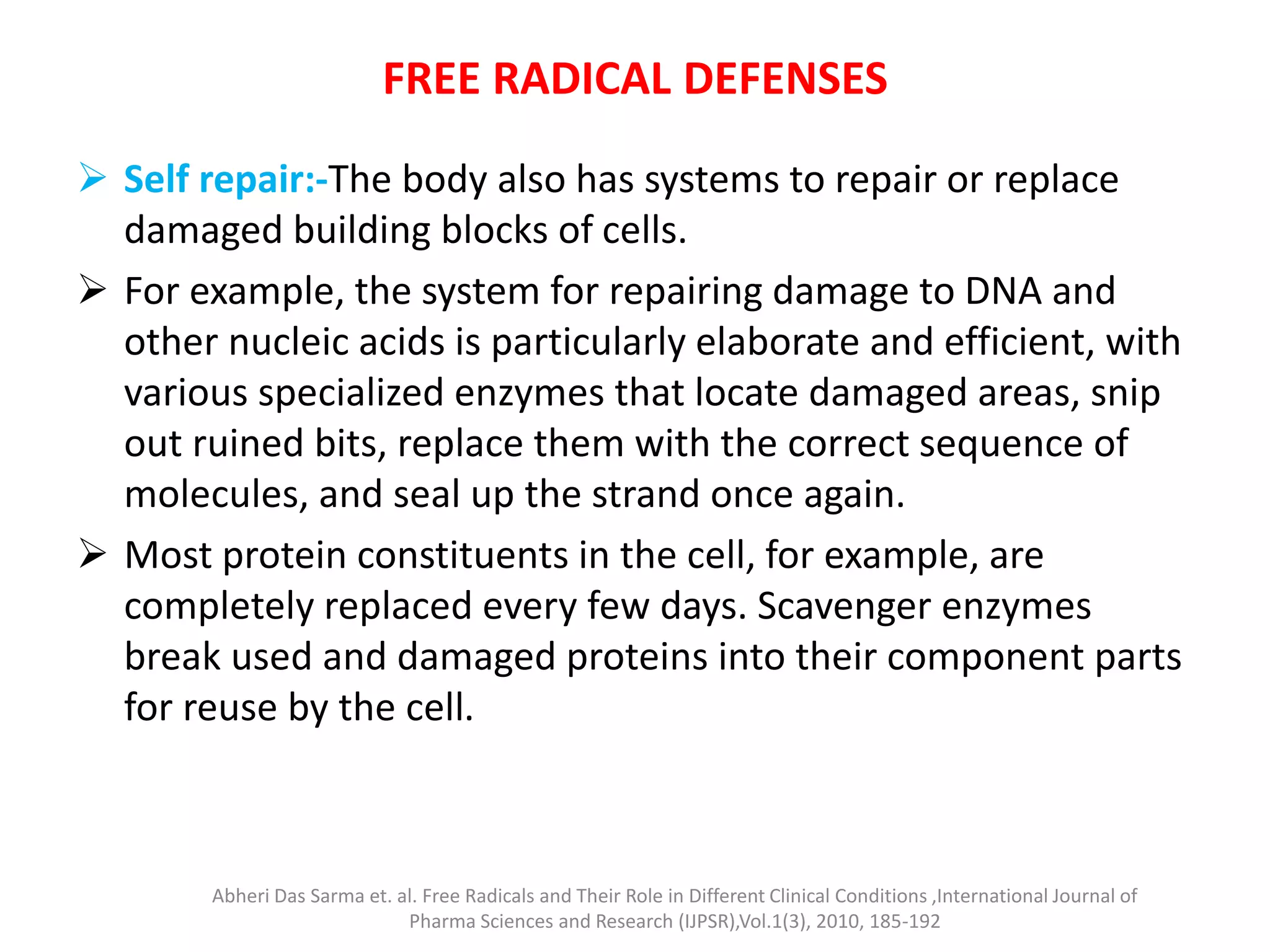 Mechanisim and generation of free radicals | PPTX