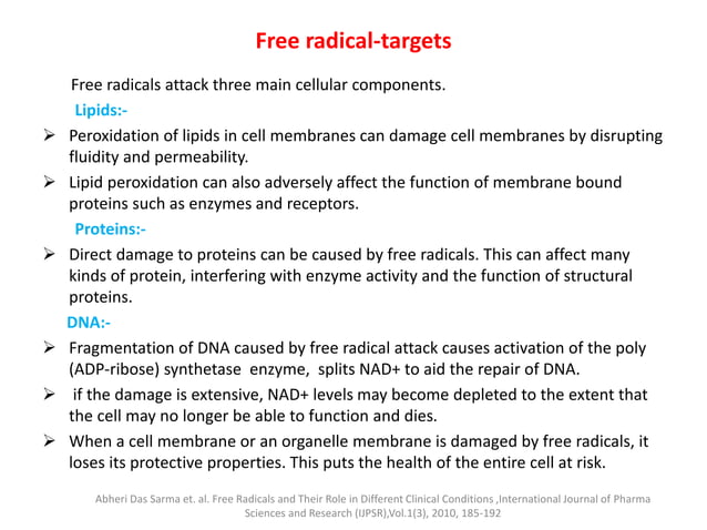 Mechanisim and generation of free radicals | PPTX
