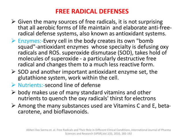 Mechanisim and generation of free radicals | PPTX