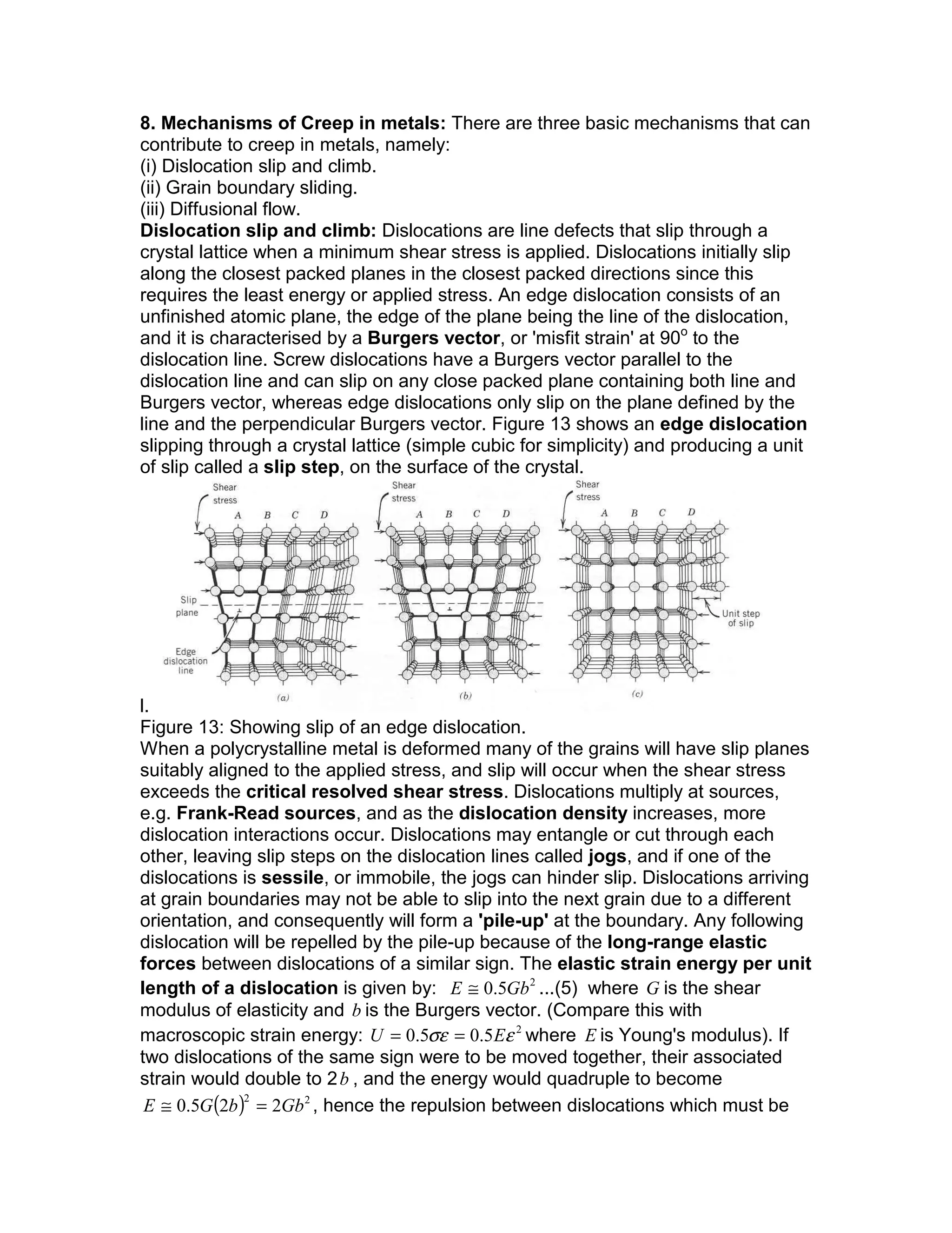 Fracture Mechanics & Failure Analysis: Lecture Mechanism of Creep in ...