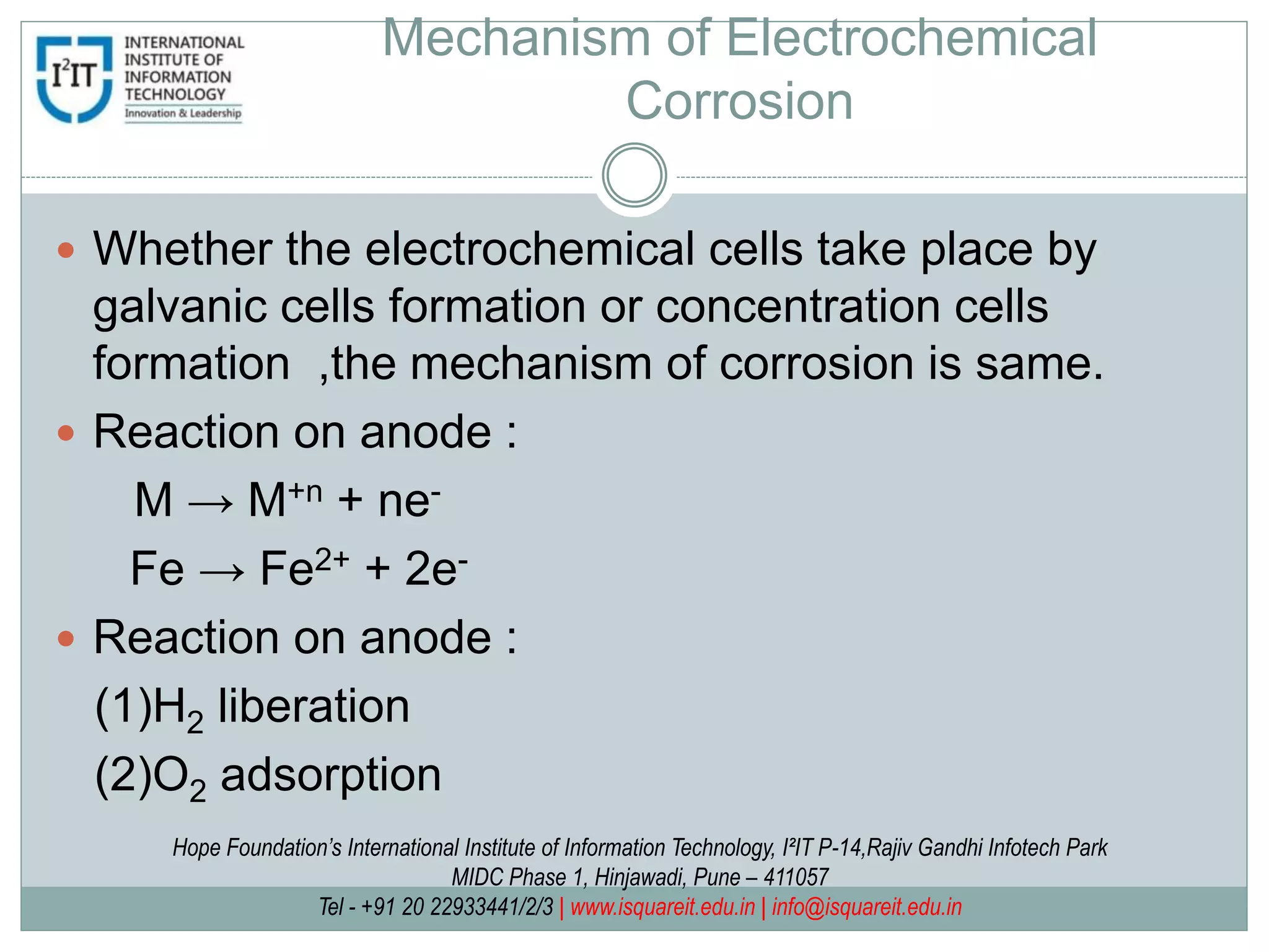 Mechanism of Corrosion | Applied Science | PPTX