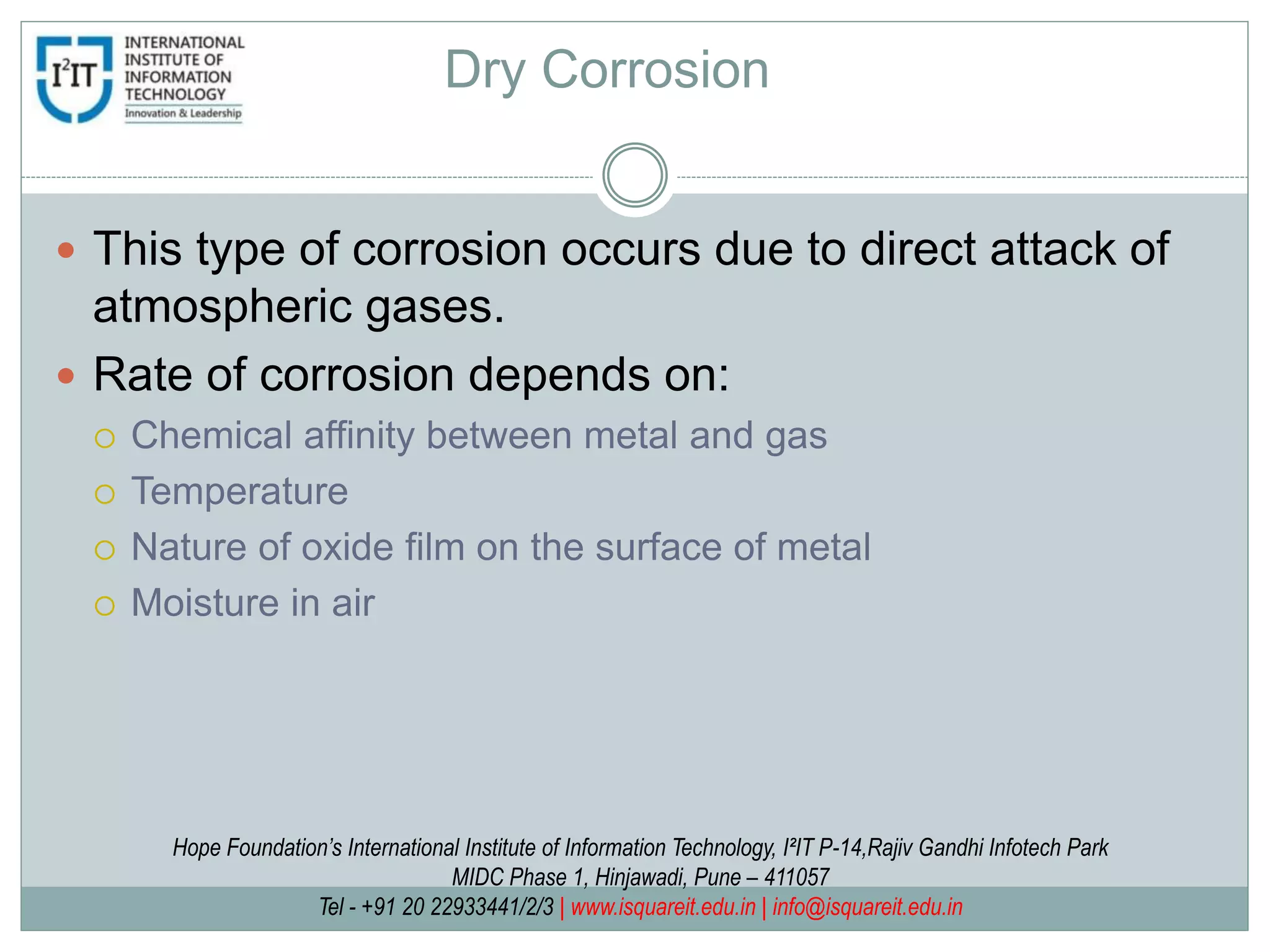 Mechanism of Corrosion | Applied Science | PPTX