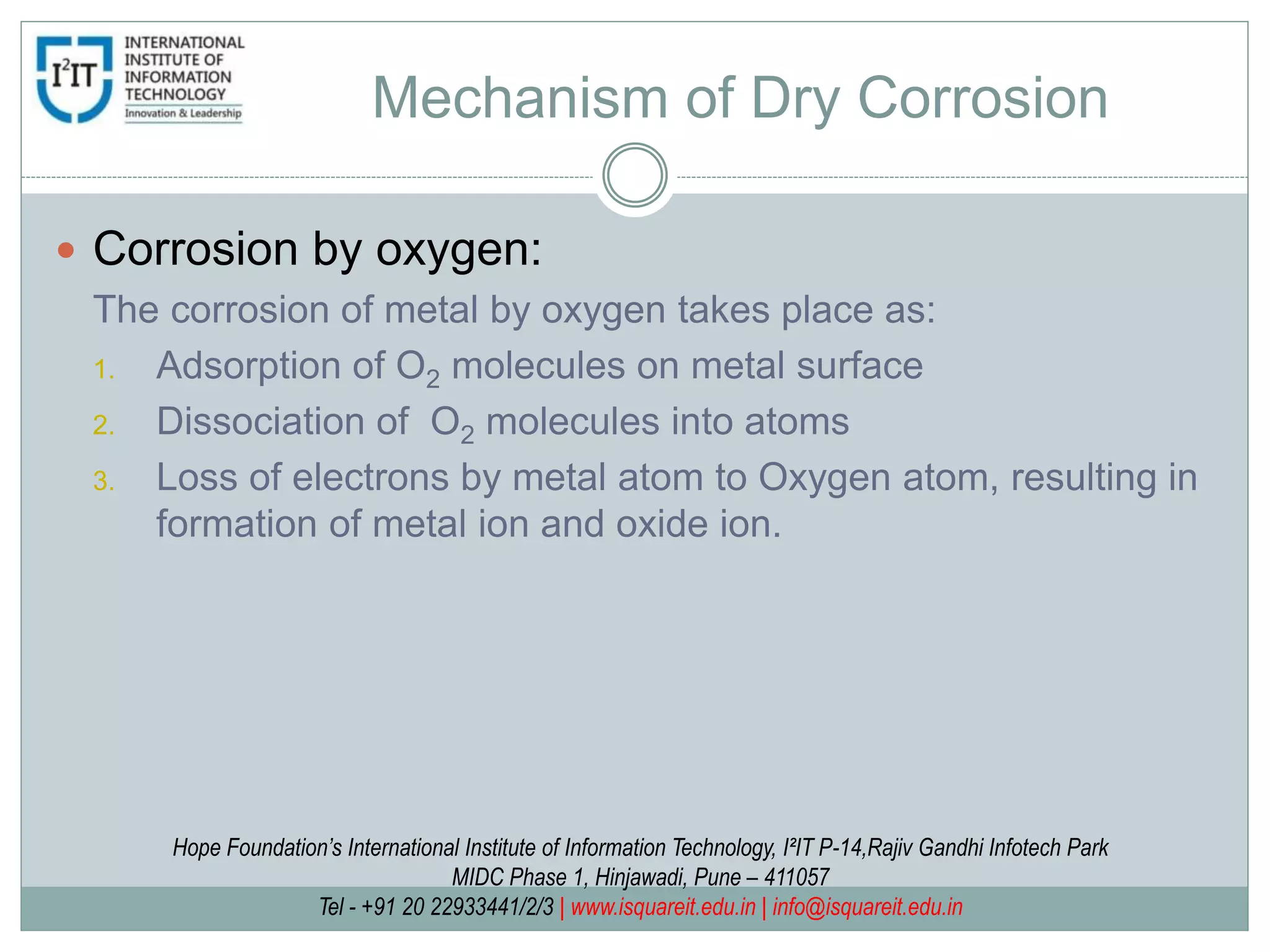 Mechanism of Corrosion | Applied Science | PPTX