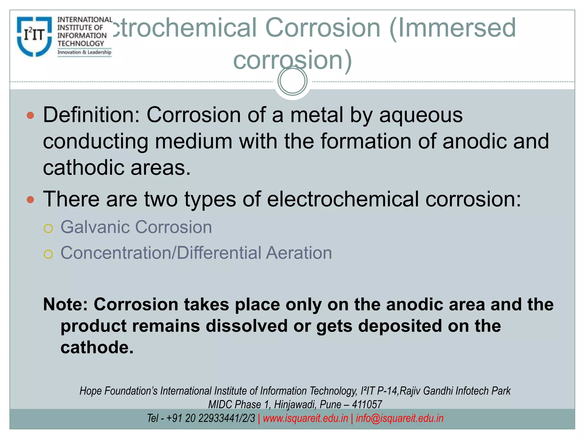 Mechanism of Corrosion | Applied Science | PPTX