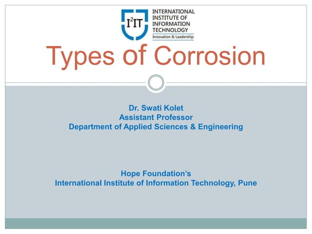 Mechanism of Corrosion | Applied Science | PPTX