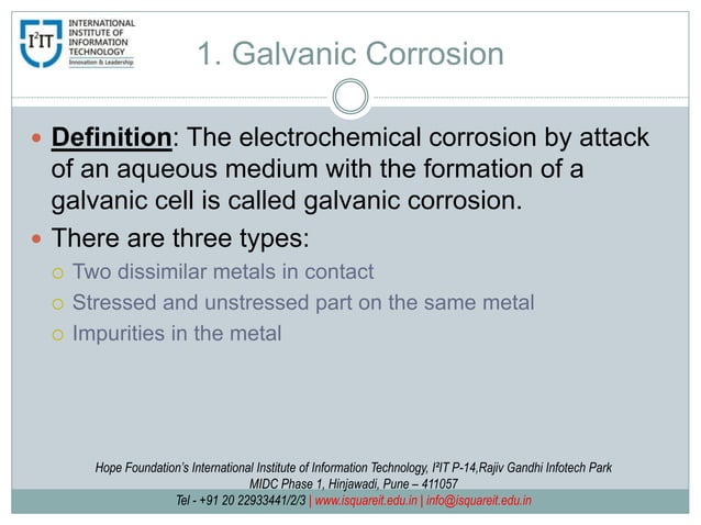 Mechanism of Corrosion | Applied Science | PPTX