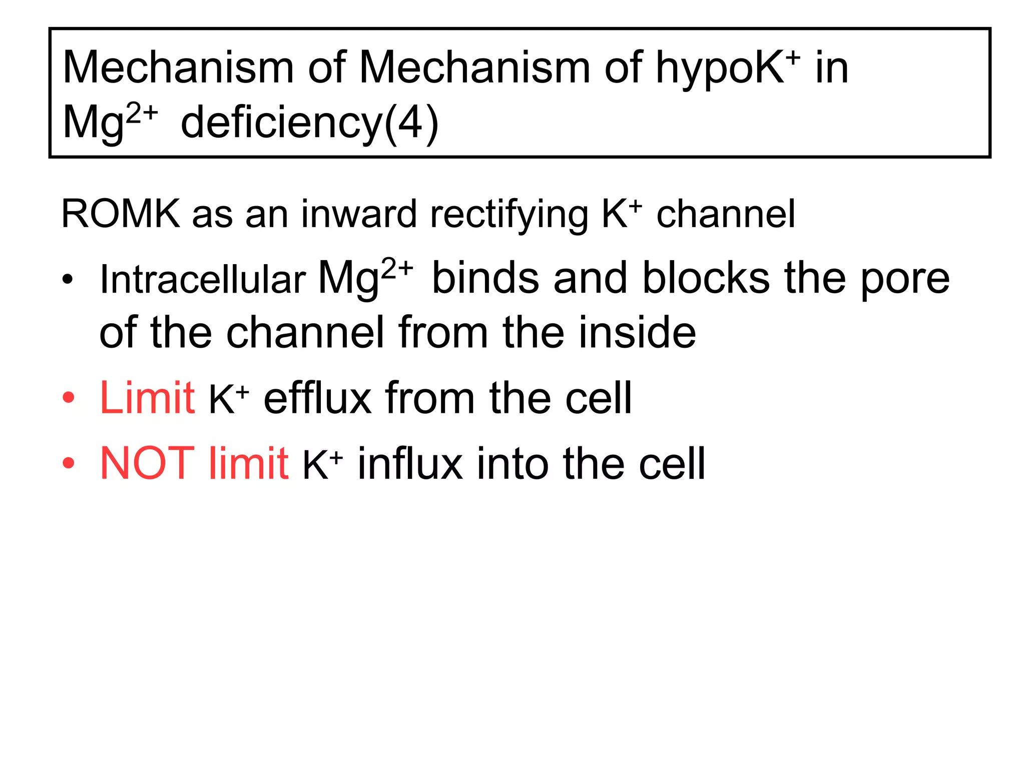 Mechanism Of Hypokalemia In Magnesium Deficiency | PDF