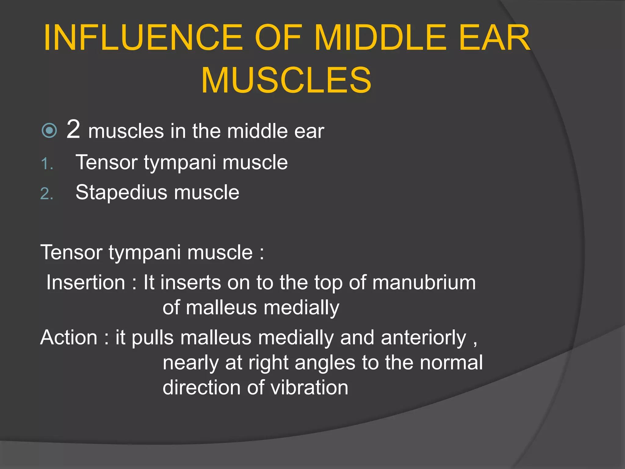 anatomy and physiology of middle ear spaces | PPTX