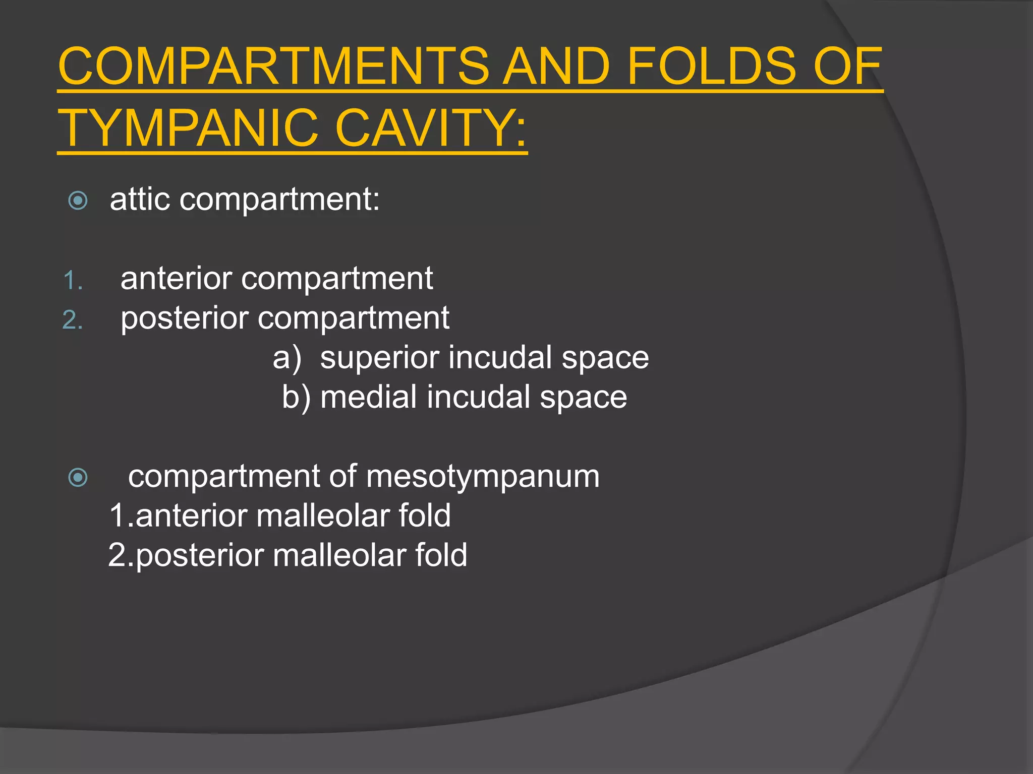 anatomy and physiology of middle ear spaces | PPTX