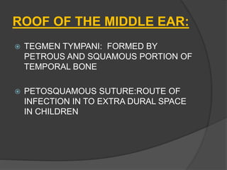 anatomy and physiology of middle ear spaces | PPTX