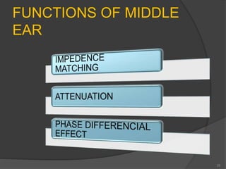 anatomy and physiology of middle ear spaces | PPTX