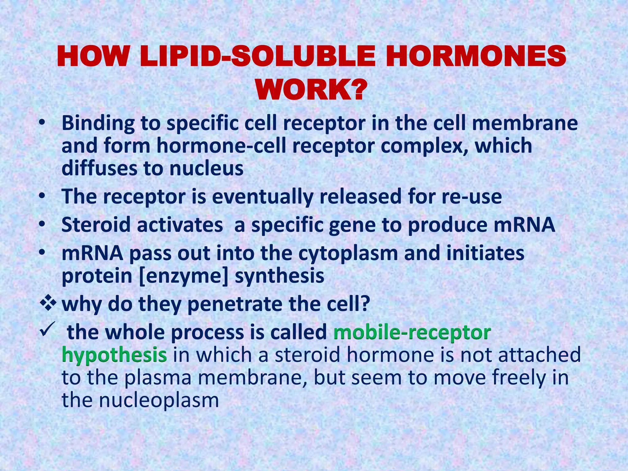 Mechanism & action hormone | PPTX