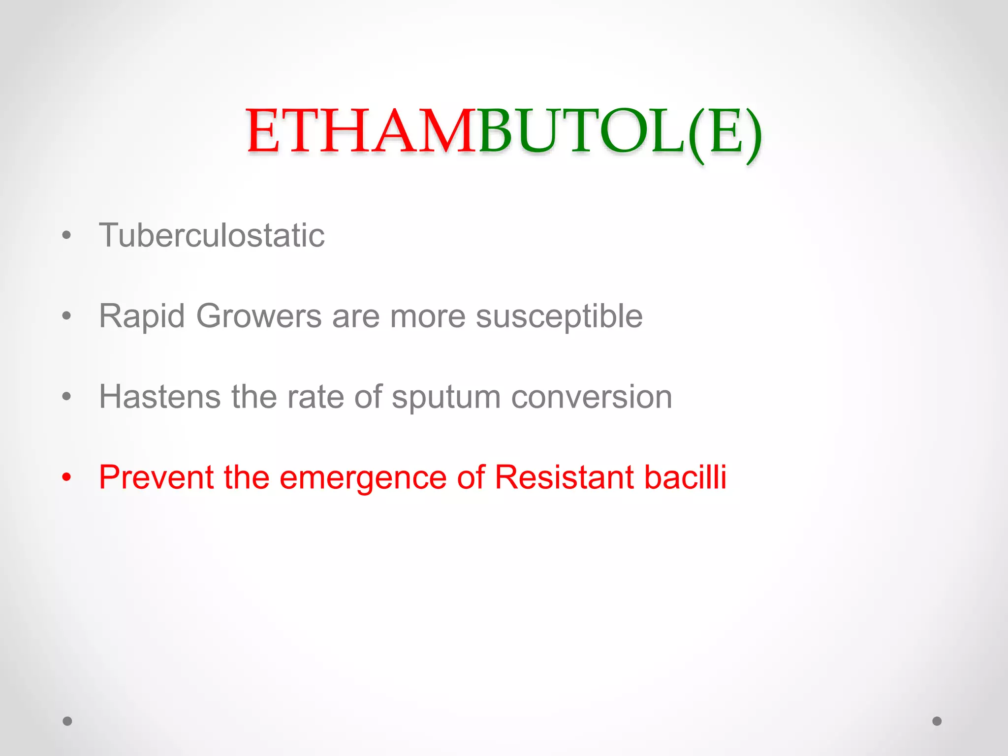 Anti Tubercular Drugs - Mechanism of Action and Adverse effects | PPTX